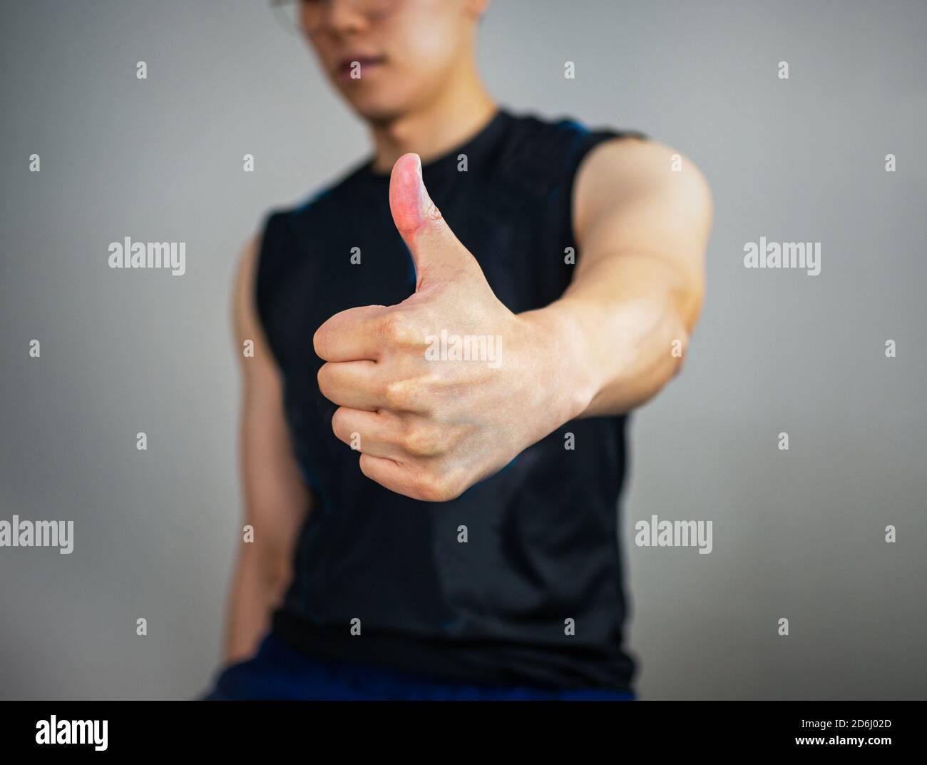 Thumb up hand gesture Stock Photo - Alamy