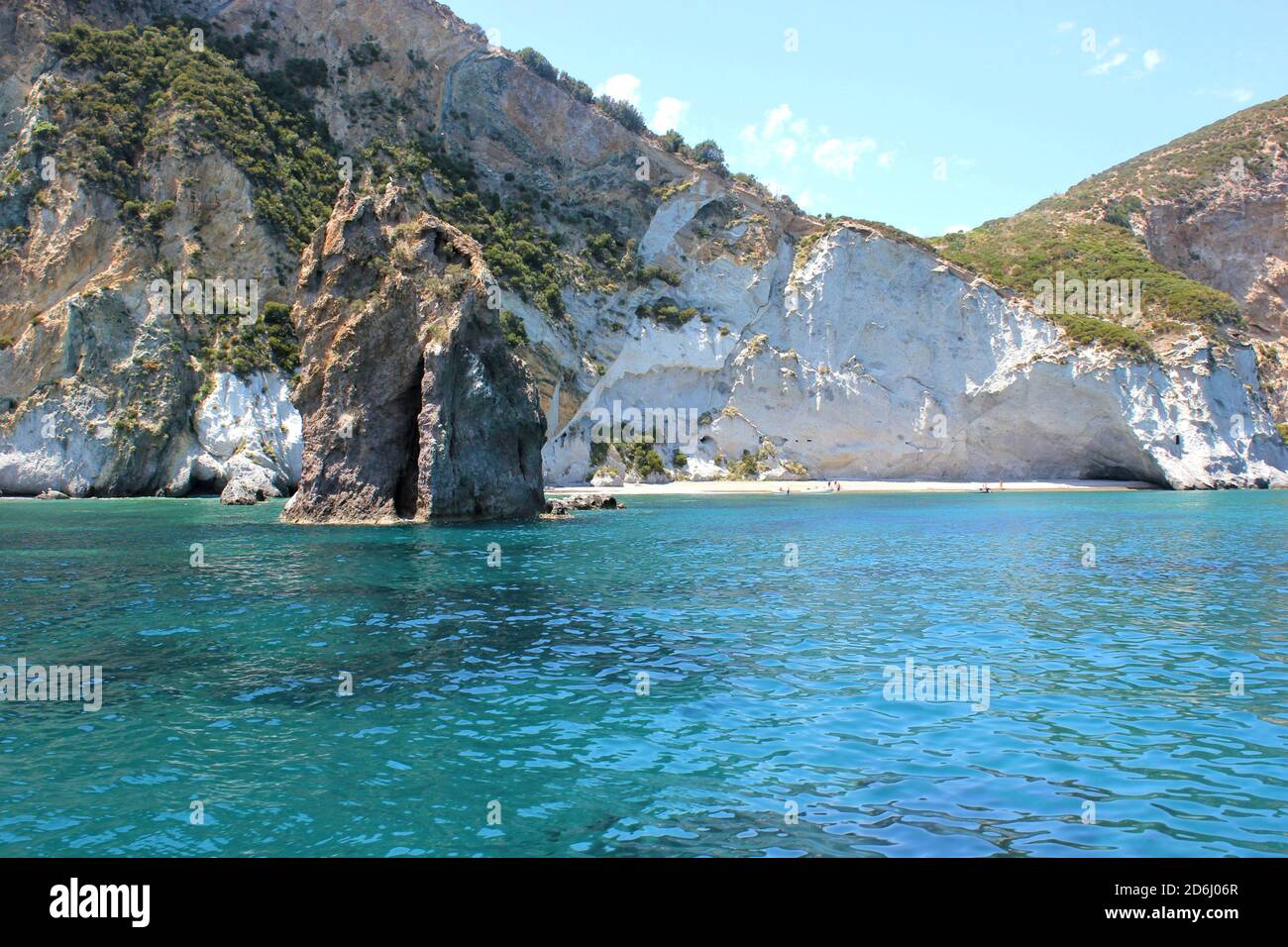 Ponza , Italy. The island is famous for its white rocks and emerald ...