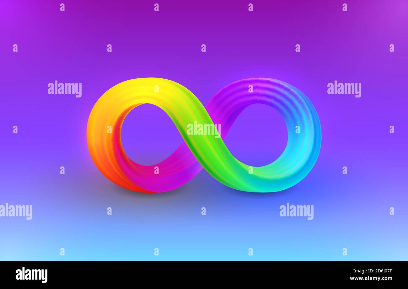 Infinity color icon, sign element graphic. Vector illustration Stock ...