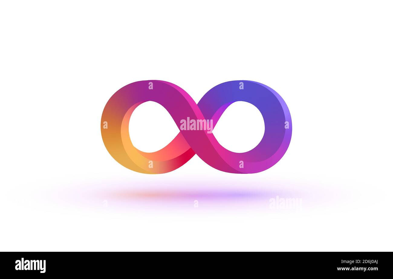 Infinity symbol with color gradient art. Vector illustration Stock ...
