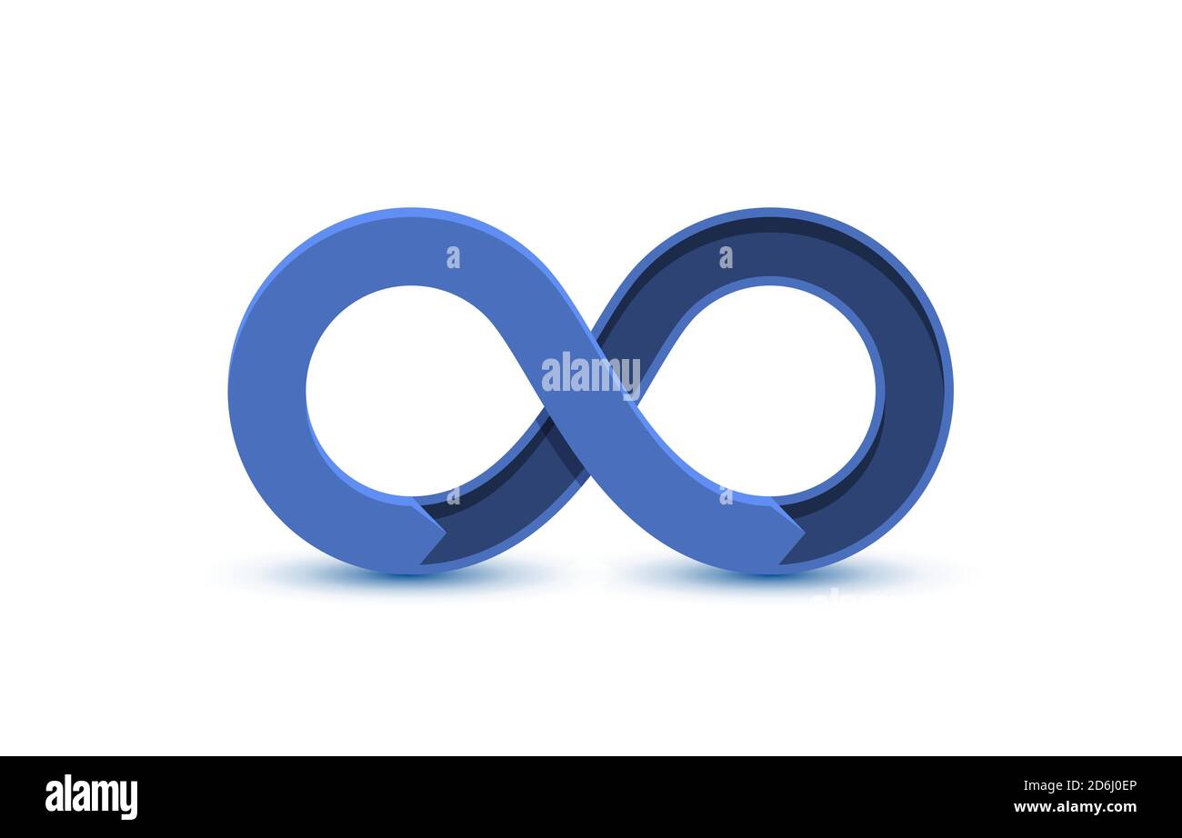 Infinity color icon, infographic sign element graphic. Vector ...
