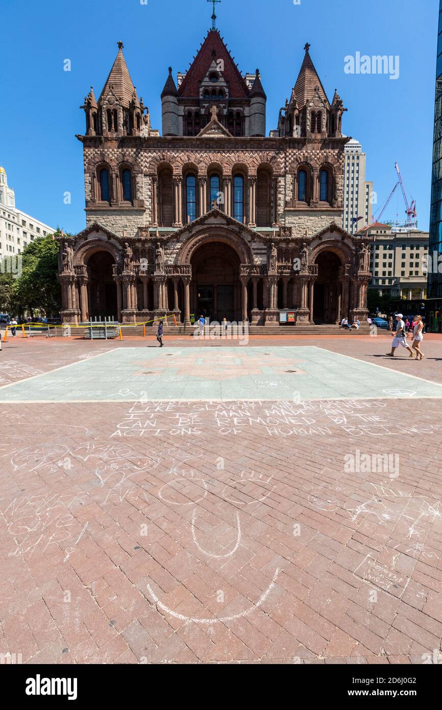 Trinity Church in Copley Square, Boston, Massachusetts, USA Stock Photo ...