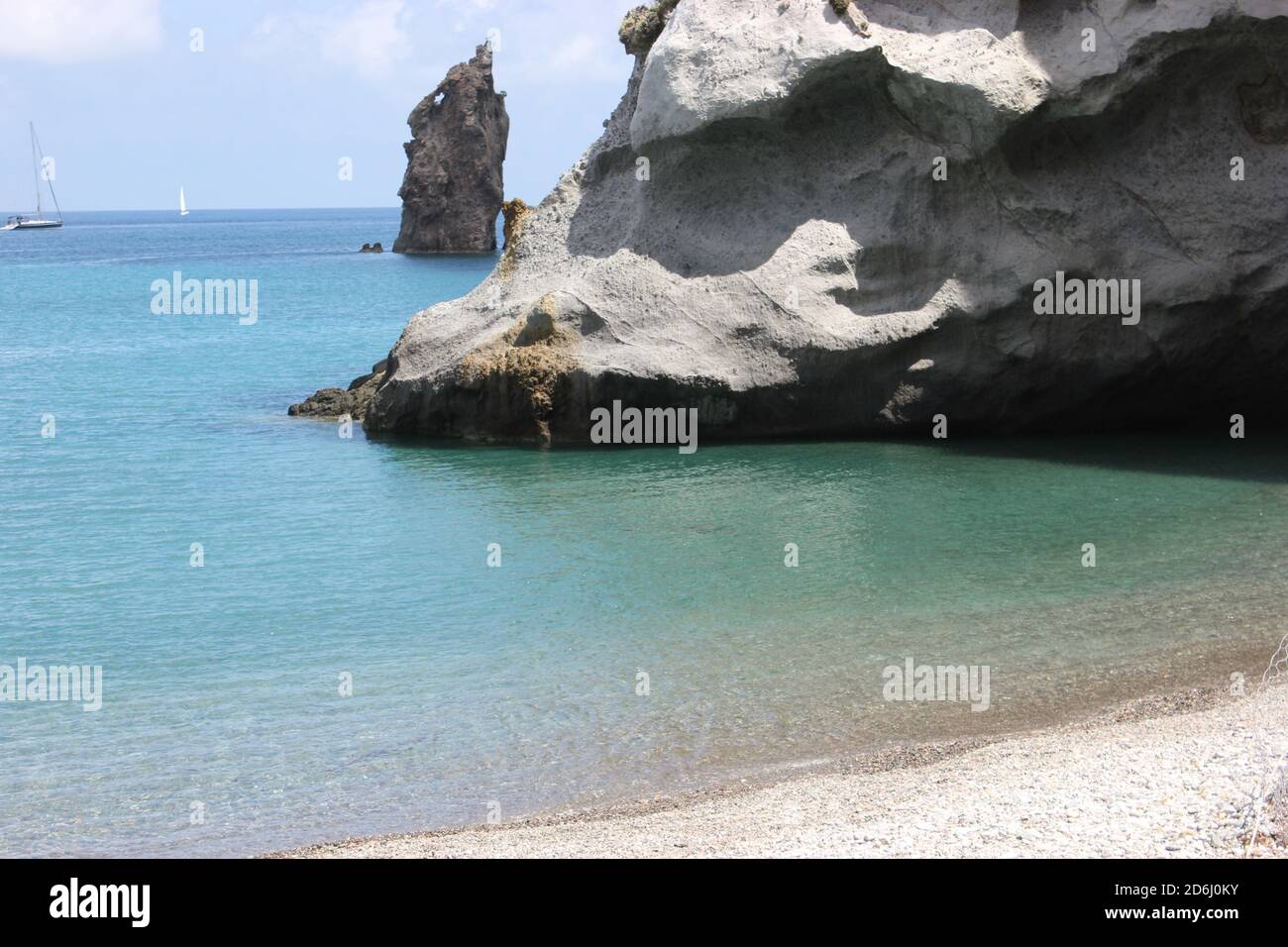 Ponza , Italy. The island is famous for its white rocks and emerald ...