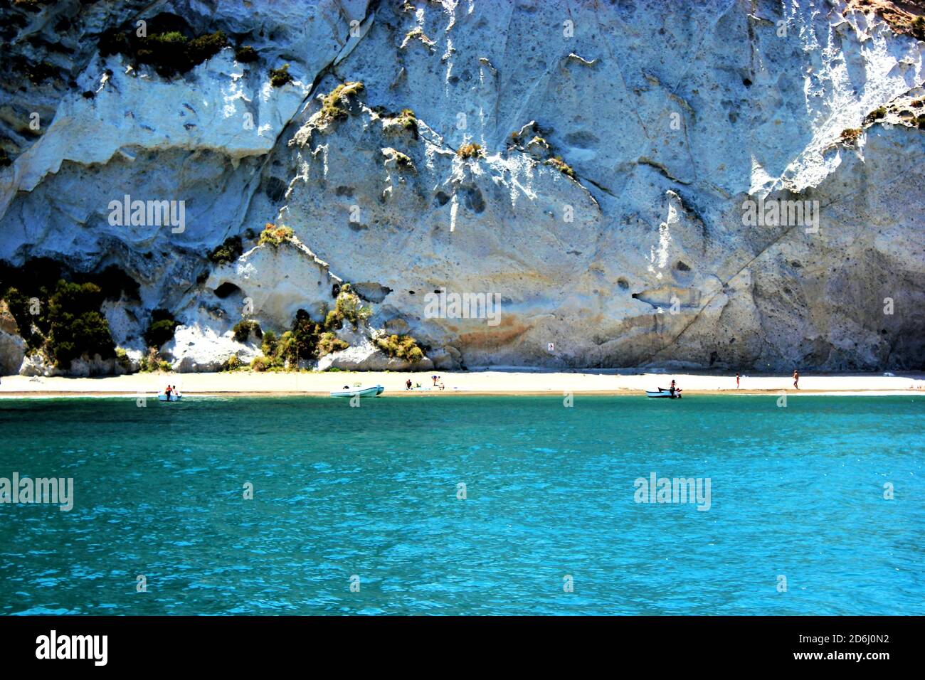 Ponza , Italy. The island is famous for its white rocks and emerald ...