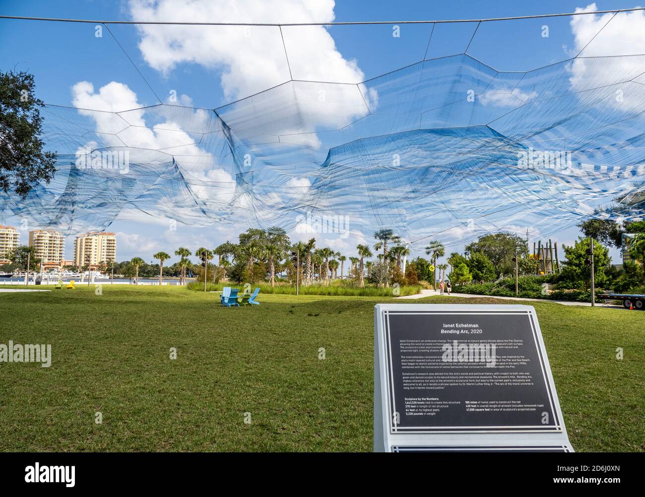 Bending Arc by Janet Echelman art installation on the St pete Pier in ...