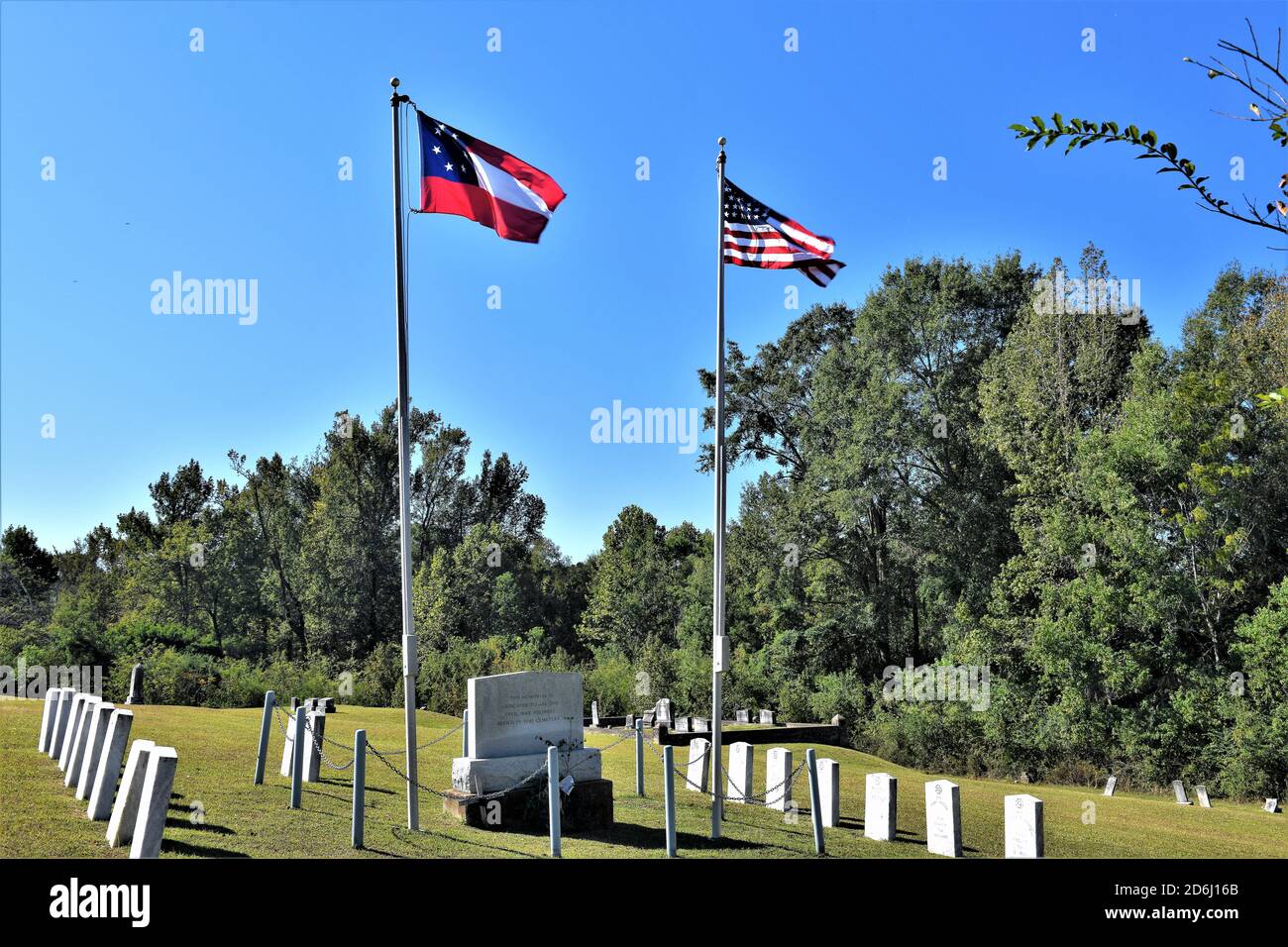 The graves of Union and Confederate soldiers buried in the old Brandon ...