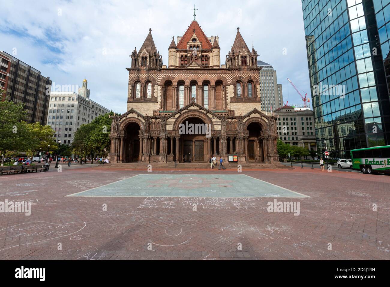 Trinity Church in Copley Square, Boston, Massachusetts, USA Stock Photo ...