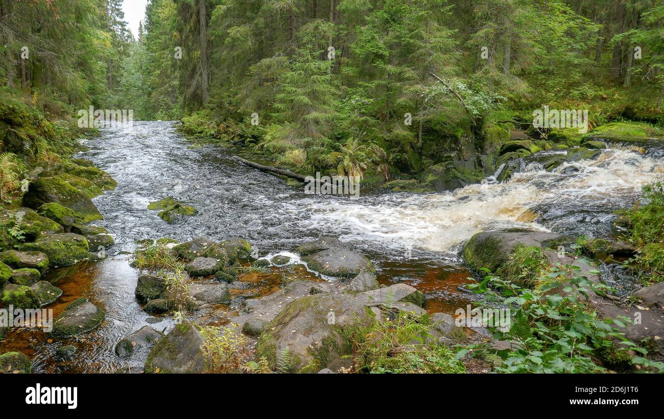 Natural Park in the North of Russia. Waterfalls, gorgeous nature and a ...