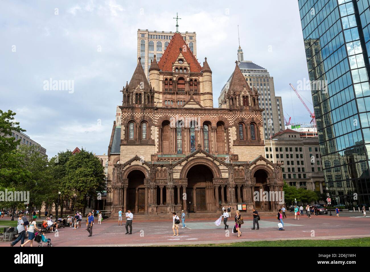 Trinity Church in Copley Square, Boston, Massachusetts, USA Stock Photo ...