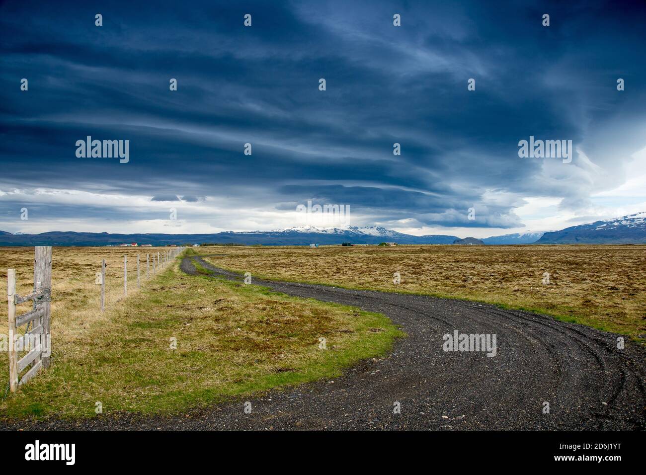 Open range is used for grazing of sheep and houses in Iceland Stock ...
