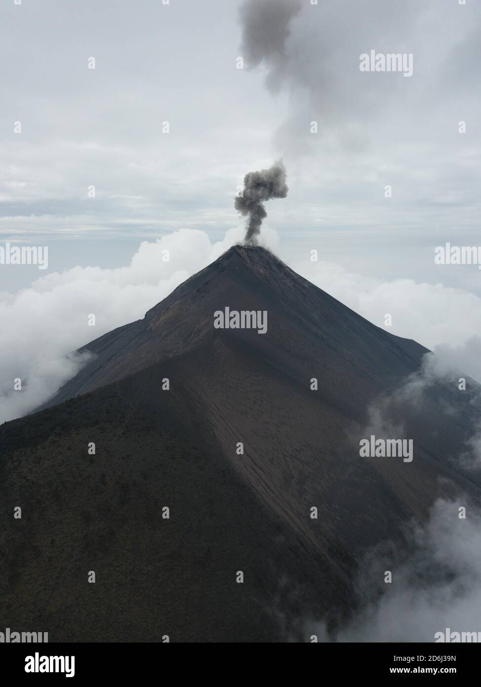 Smoke spitting volcano, Volcan de Fuego, Guatemala Stock Photo - Alamy