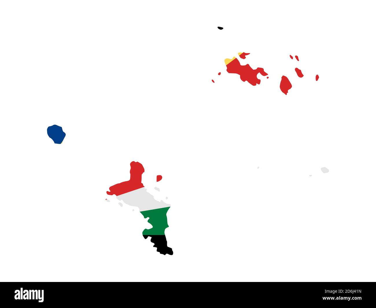 Flag in form form of the geographical country, Seychelles, Sub-Saharan ...