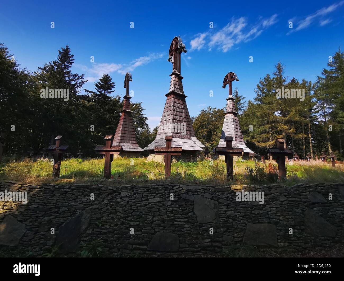 A war cemetery from the First World War. Rotunda Poland Stock Photo - Alamy