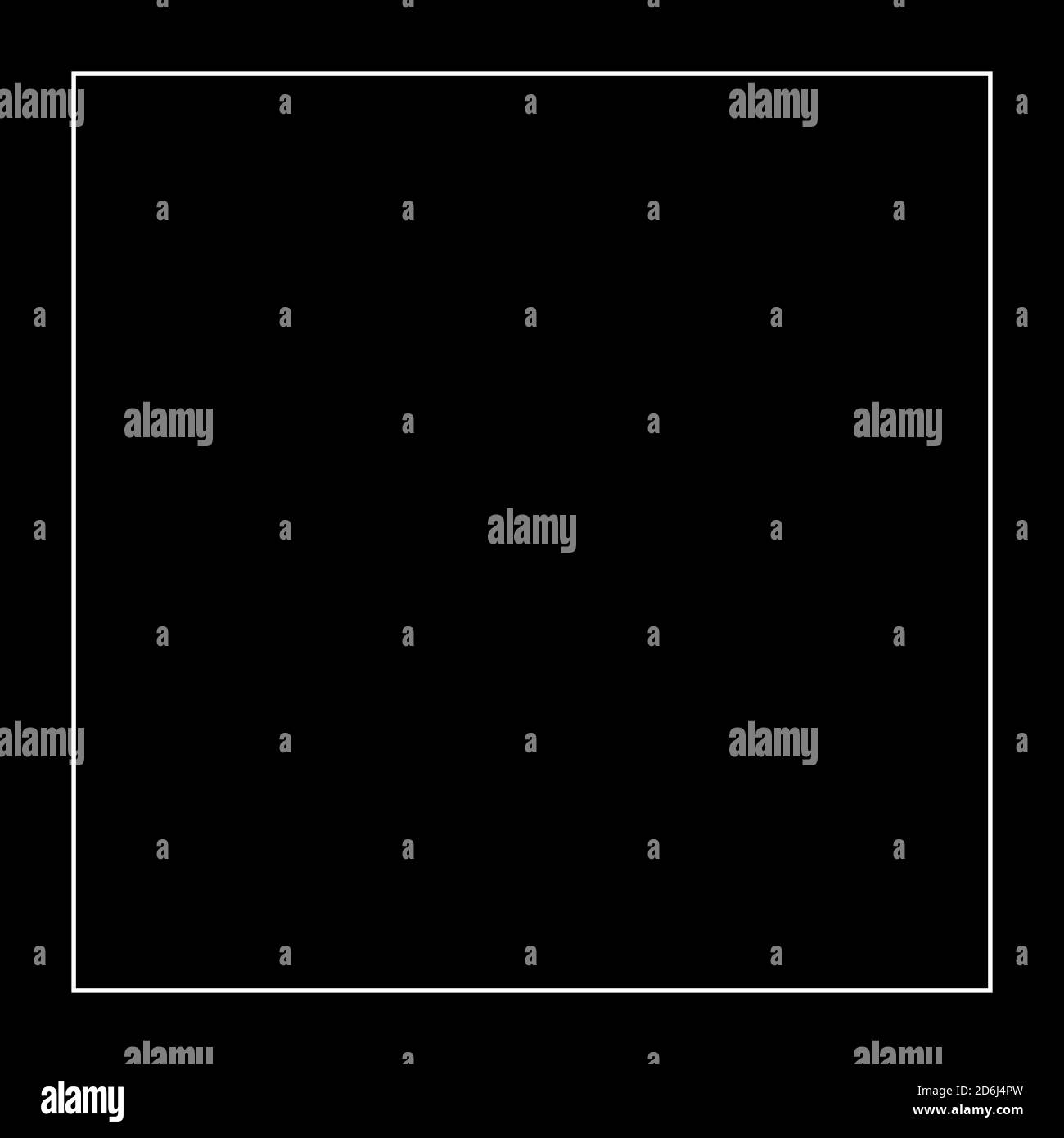 White quadrangle on a black background. Square frame Stock Photo - Alamy