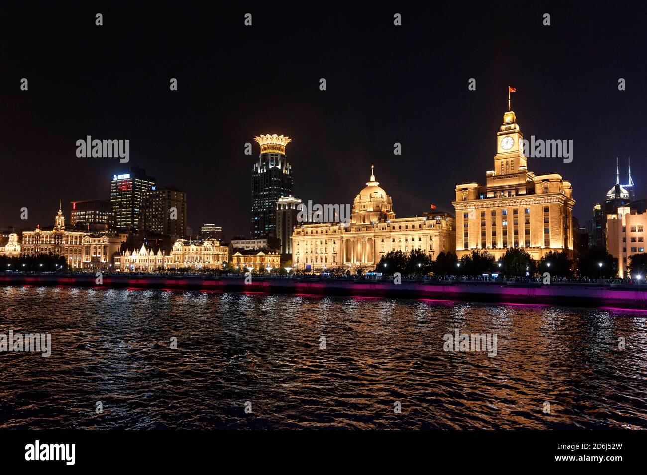 Boat trip Shanghai by night, The Bund, Waitan, skyscrapers, Shanghai ...