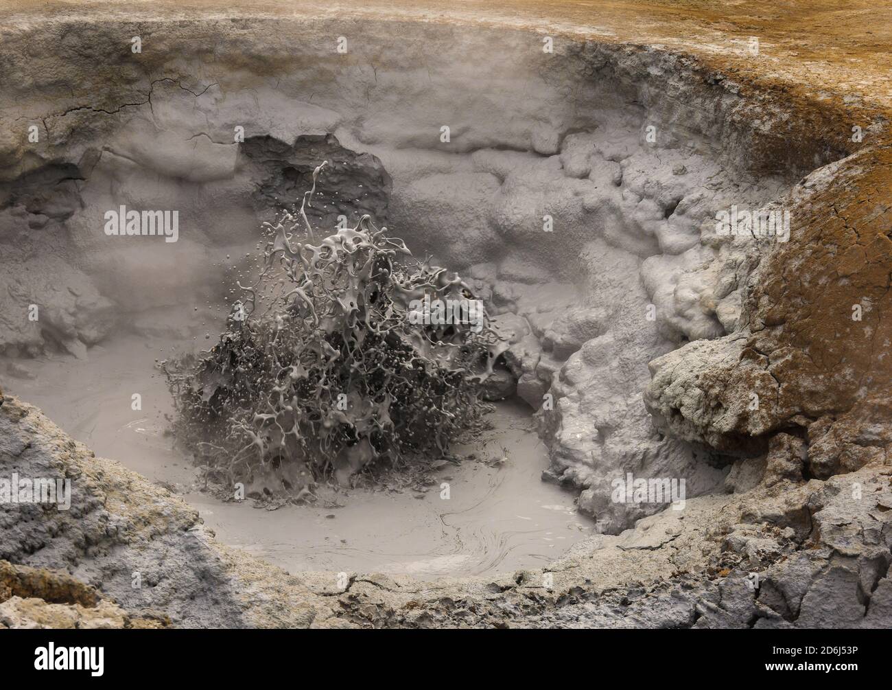Sulphurous mud springs called solfataras and steam springs called ...