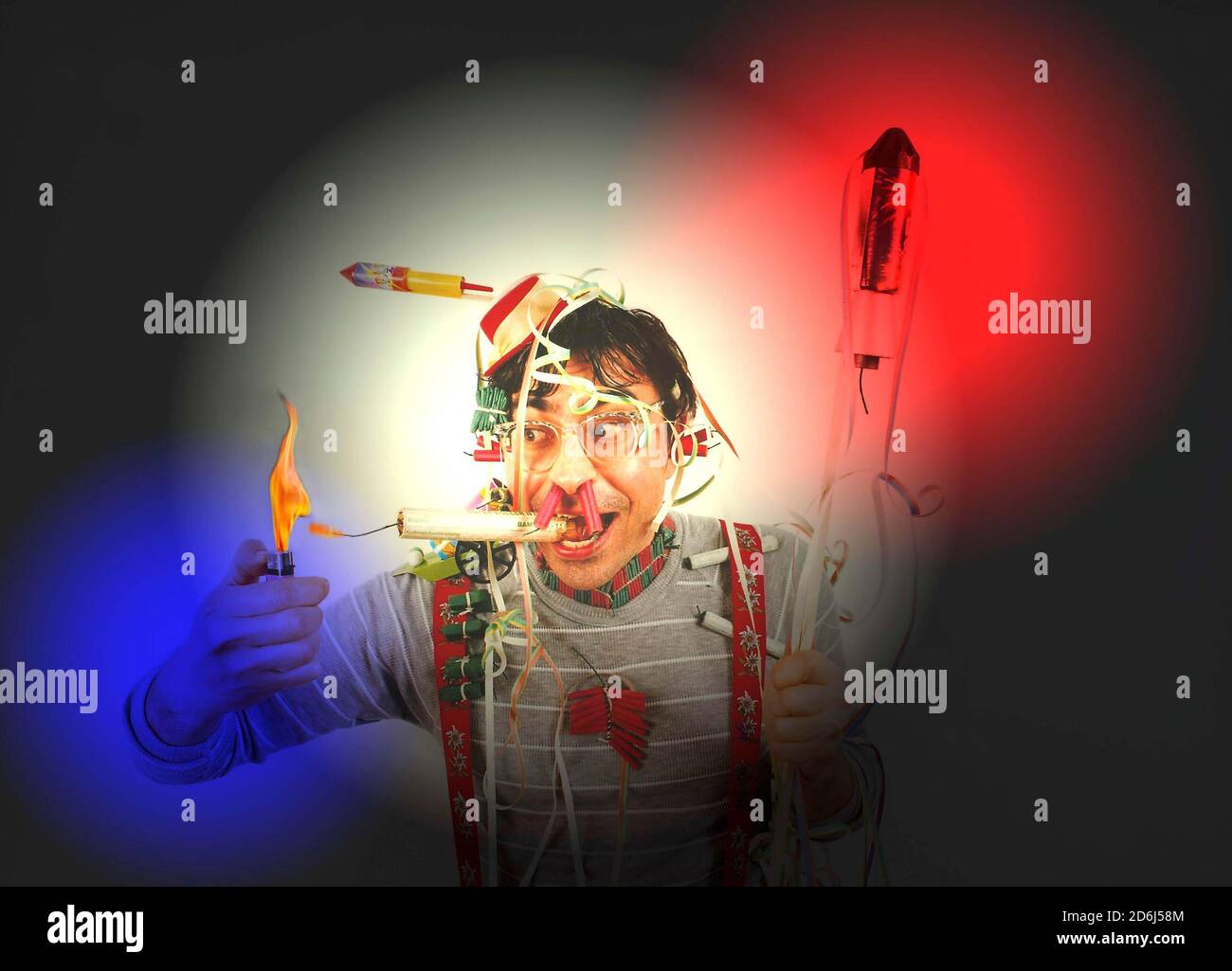 Man, Fireworks, New Year's Eve, Berlin, Germany Stock Photo - Alamy