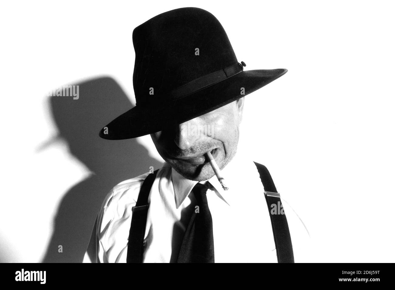 Gangster with hat and cigarette, Berlin, Germany Stock Photo - Alamy