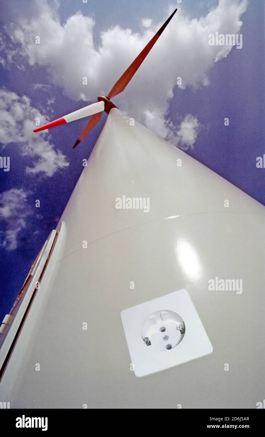 Electricity from wind, wind turbine, power generation, assembly, socket ...