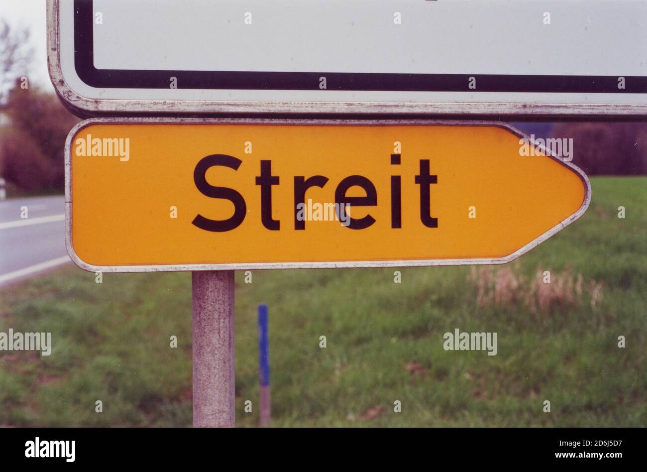 Traffic sign, Place Streit, Germany Stock Photo - Alamy