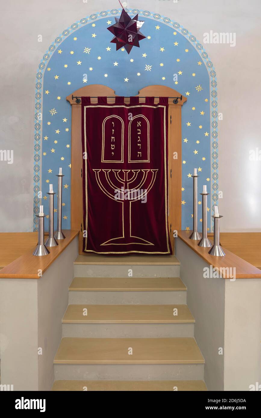 Torah shrine in the interior of a synagogue, desecration 1938, reopened ...