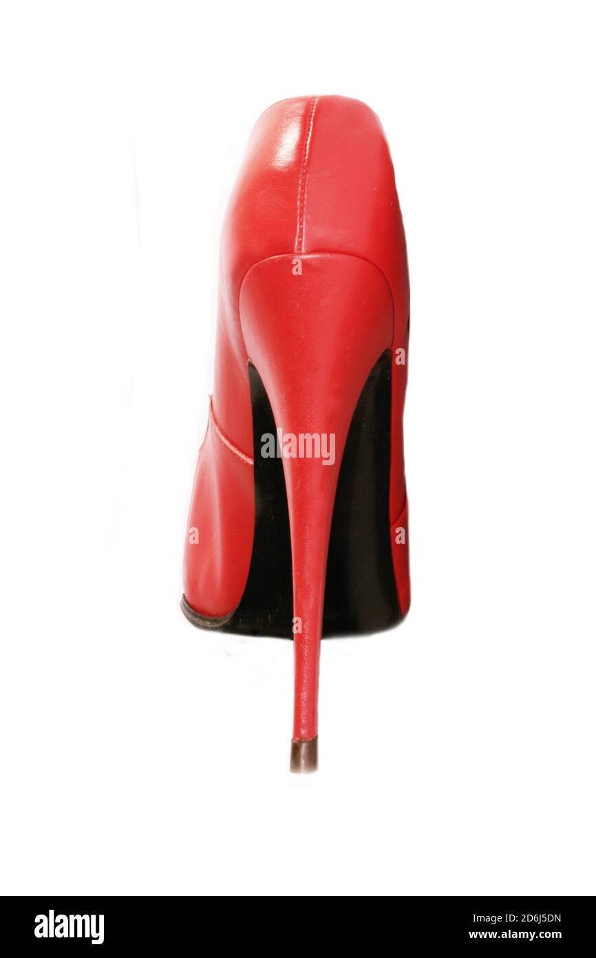Extremely high red stiletto shoe, Berlin, Germany Stock Photo - Alamy