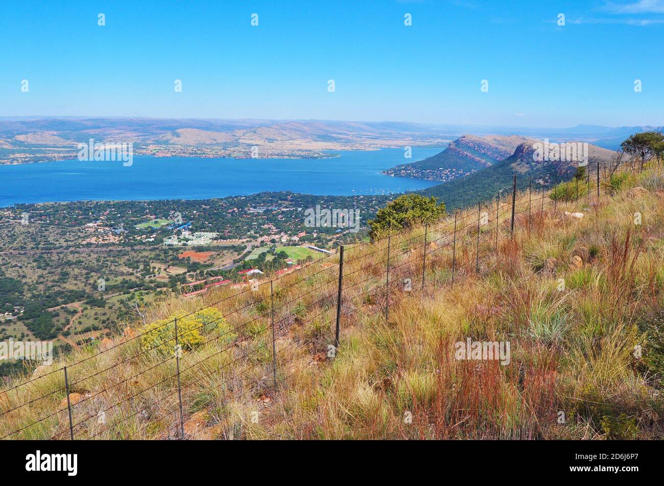 Magaliesberg mountain range and view of Pilanesberg, South Africa Stock ...
