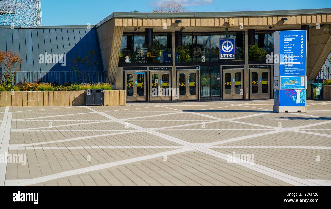 Montreal, Canada - Oct. 10 2020: The Espace 67 Square and the Jean ...