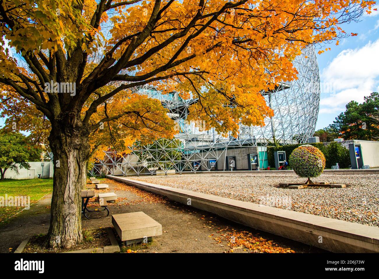 Montreal, Canada - Oct. 10 2020: Autumn view in Jean-drapeau park near ...