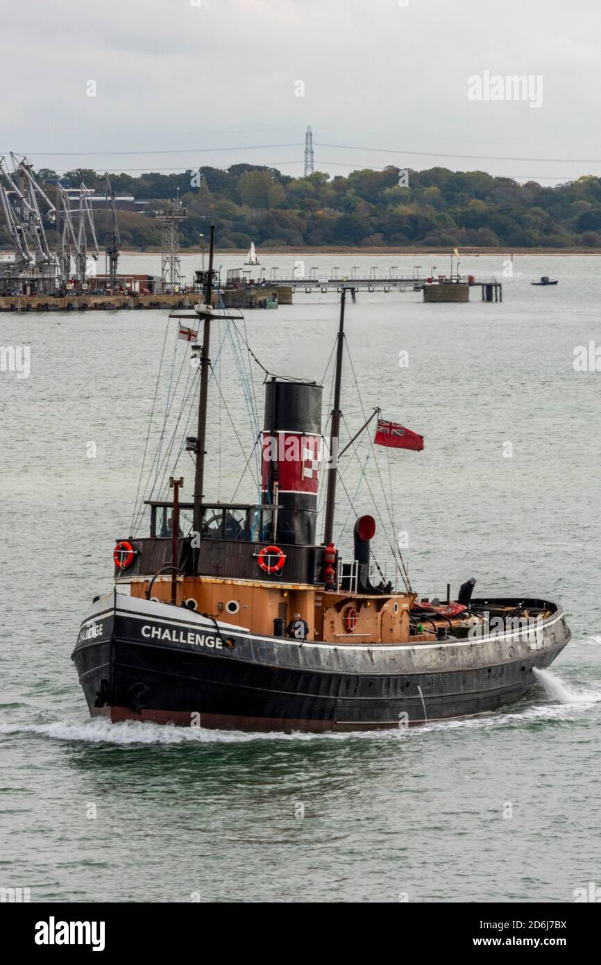 the harbour steam tug challenge underway in the port of southampton ...