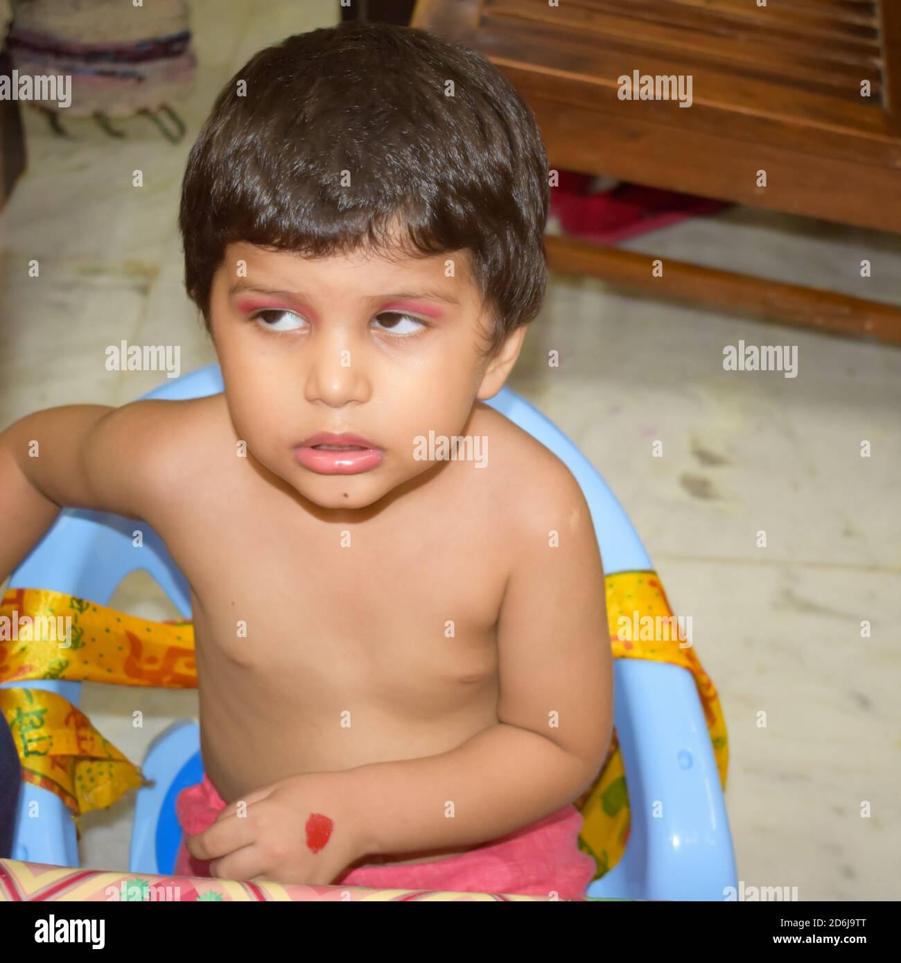 Cute Indian Kid dressed up as little Lord Krishna on the occasion of ...