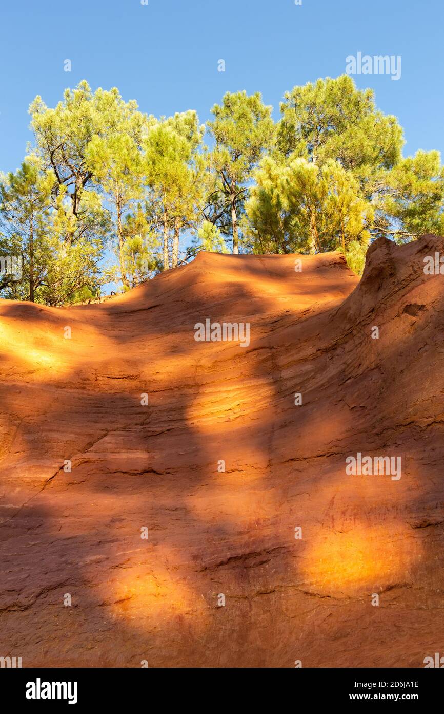 Natural park of ochre earth in France in the Luberon Stock Photo - Alamy