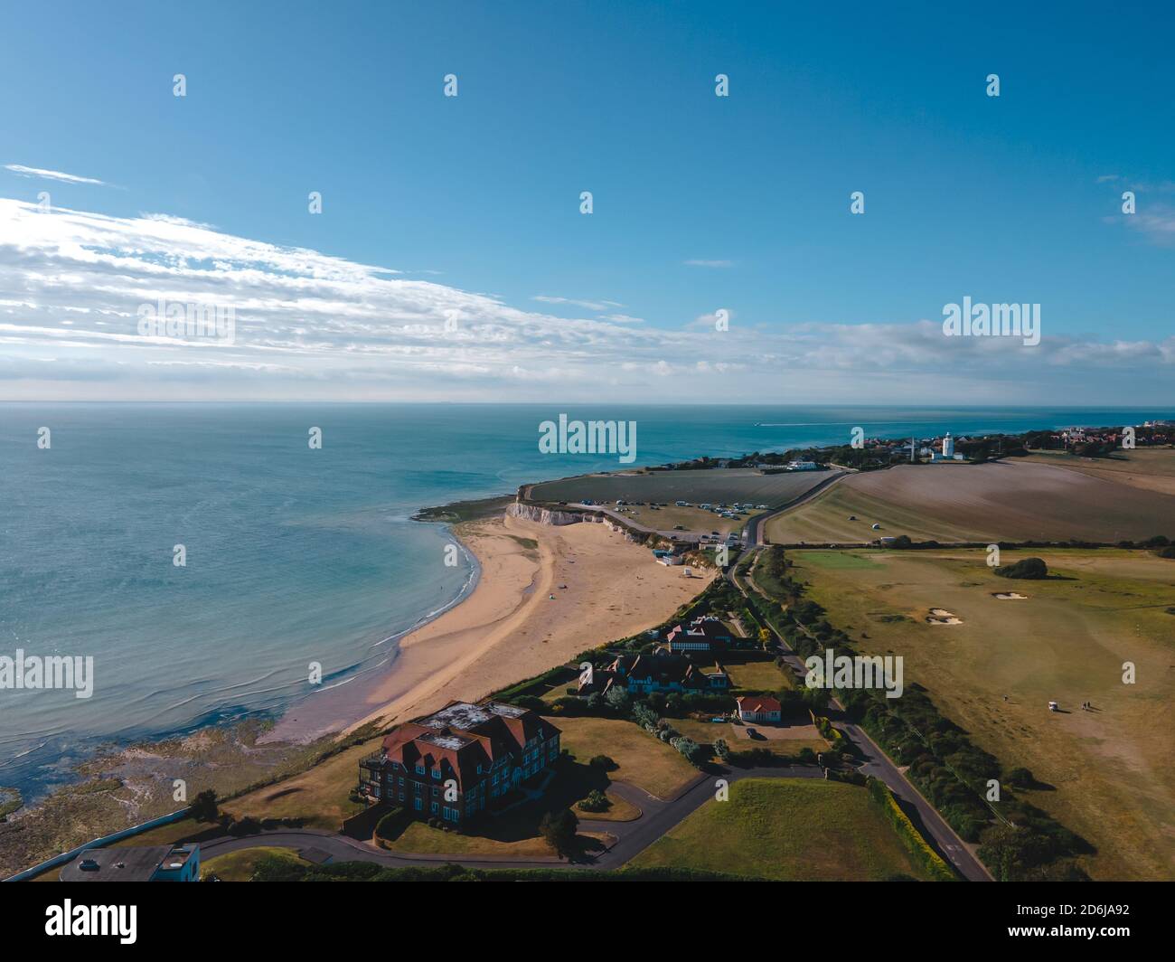 Broadstairs, Kent / UK - 2020.08.01: Drone aerial shot of Empty ...