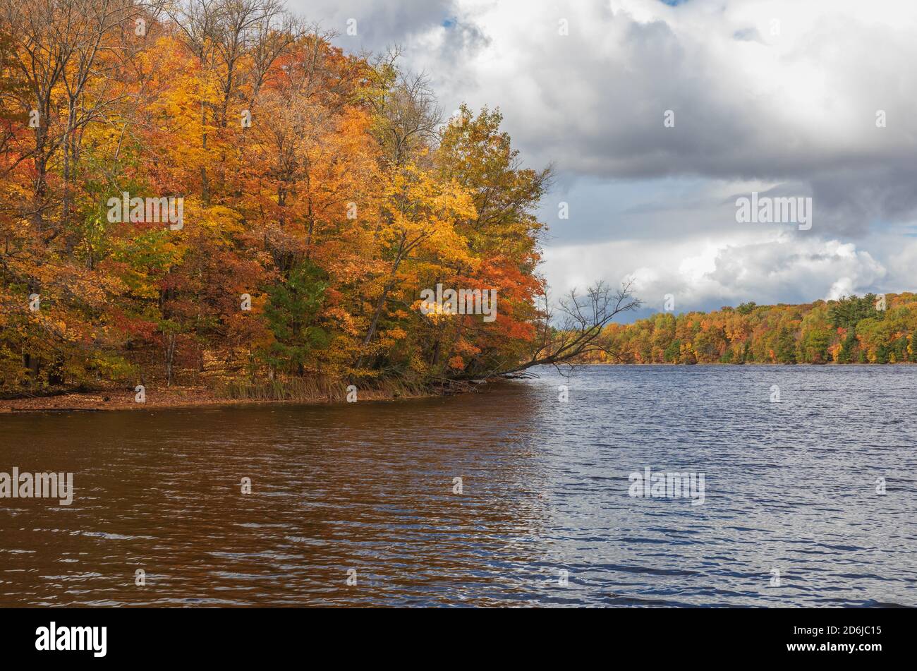 A pretty autumn day on the Chippewa Flowage in northern Wisconsin Stock ...