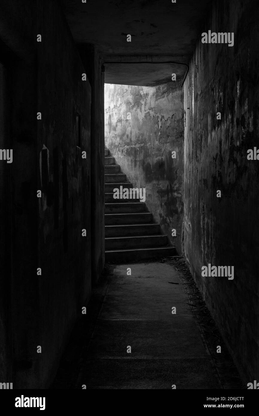 Fort Worden State Park historic military base with steps leading into ...