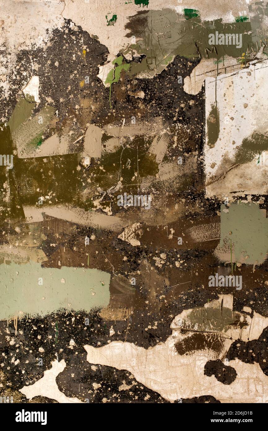 Fort Worden State Park historic military base with graffiti on the ...