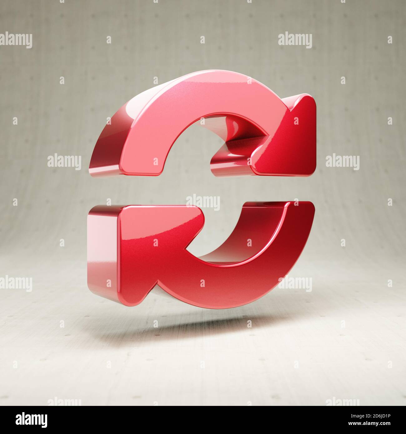 Sync icon. Gold glossy Sync symbol isolated on white concrete ...