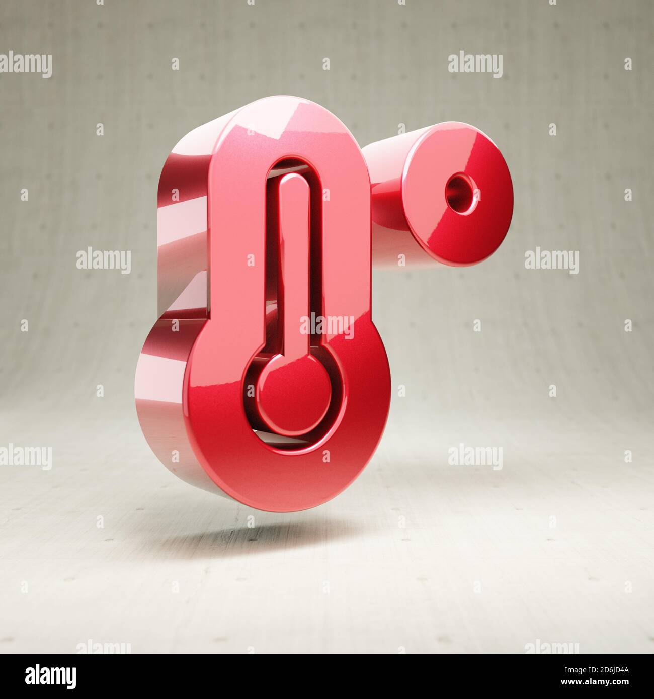 Temperature High icon. Gold glossy Temperature High symbol isolated on ...