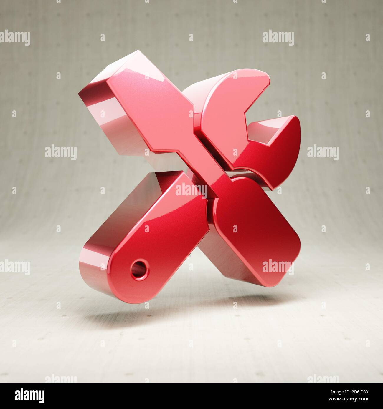 Tools icon. Gold glossy Tools symbol isolated on white concrete ...