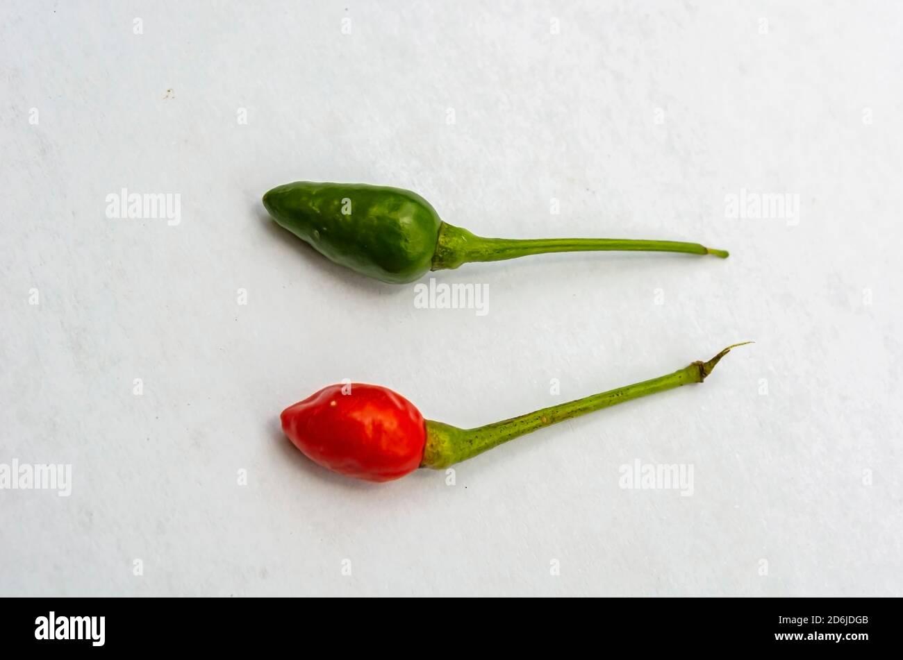 Ripe And Unripe Bird Pepper Stock Photo - Alamy