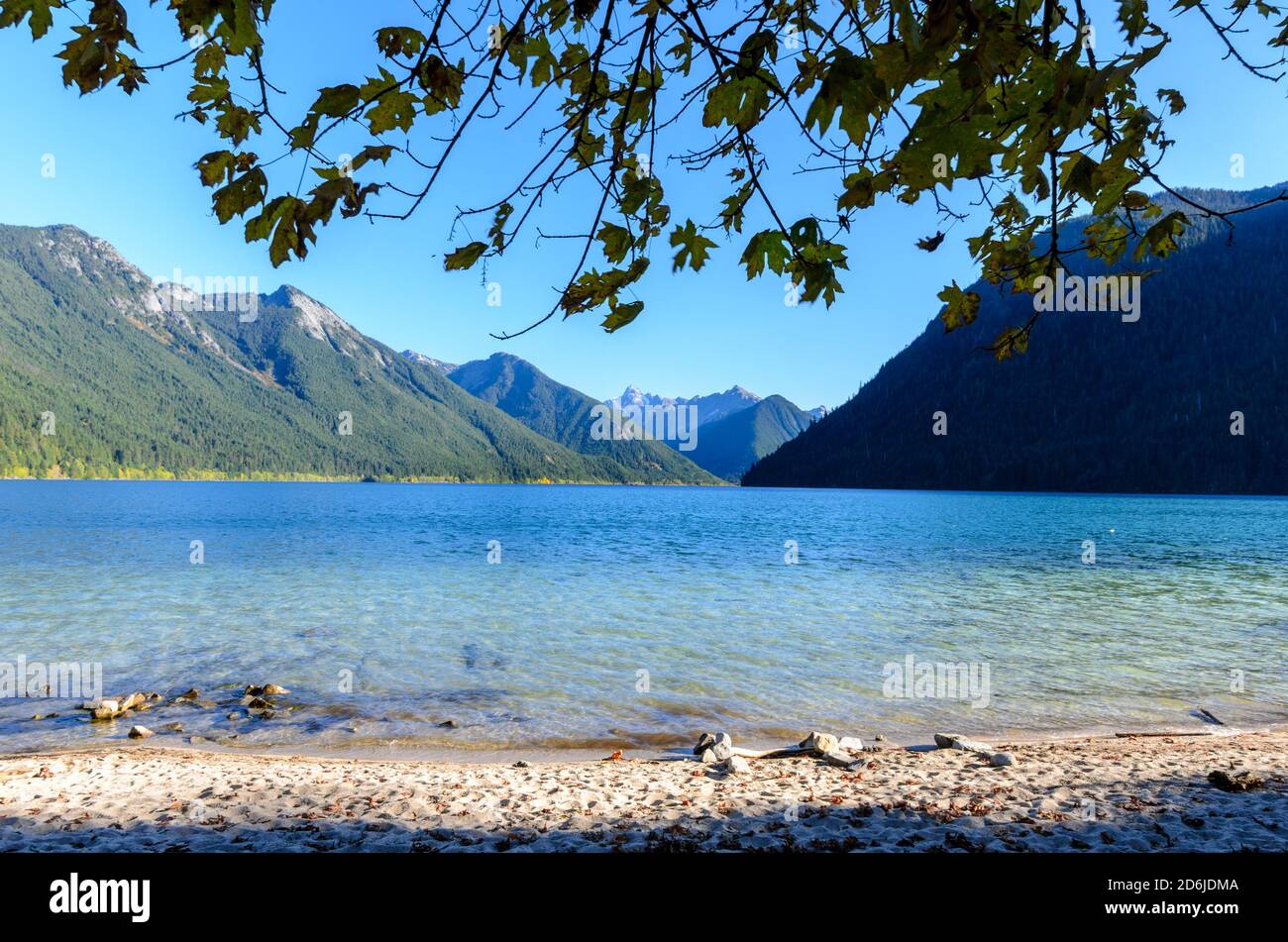 Mountains and Beach Stock Photo - Alamy