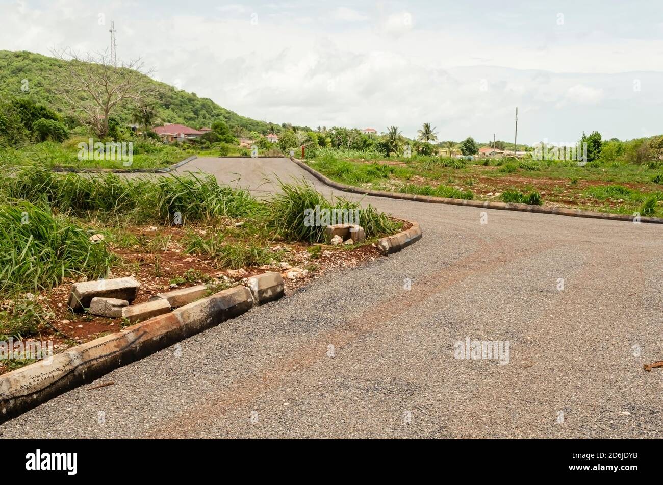New Asphalt Road Complete Stock Photo - Alamy