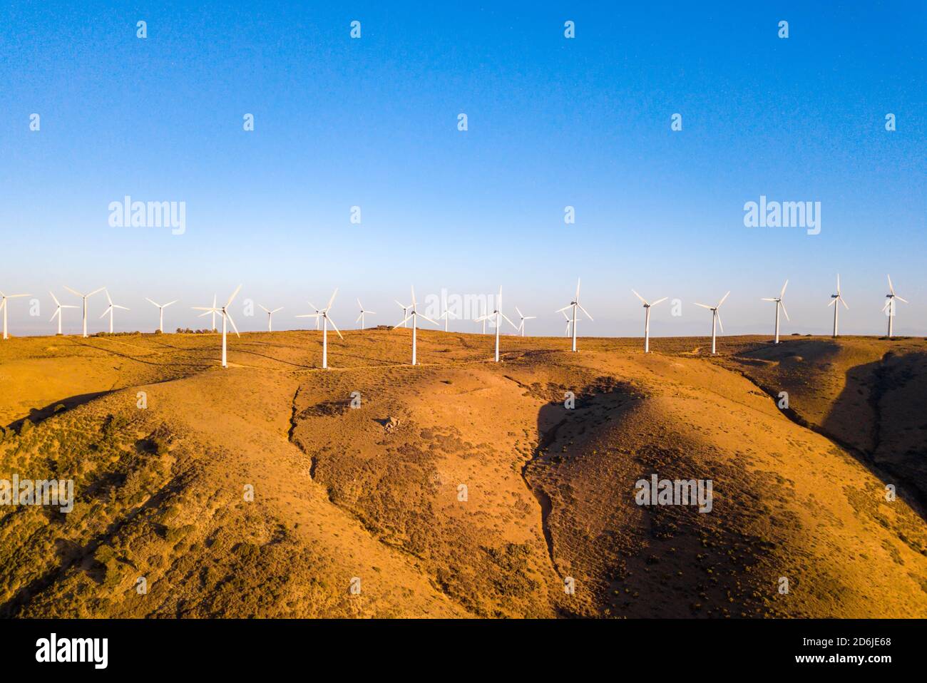 Aerial view of the wind turbine farm in Nevada, USA Stock Photo - Alamy
