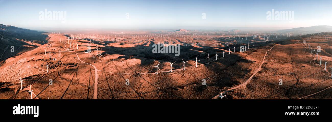 Wind turbine panoramic shot aerial hi-res stock photography and images ...