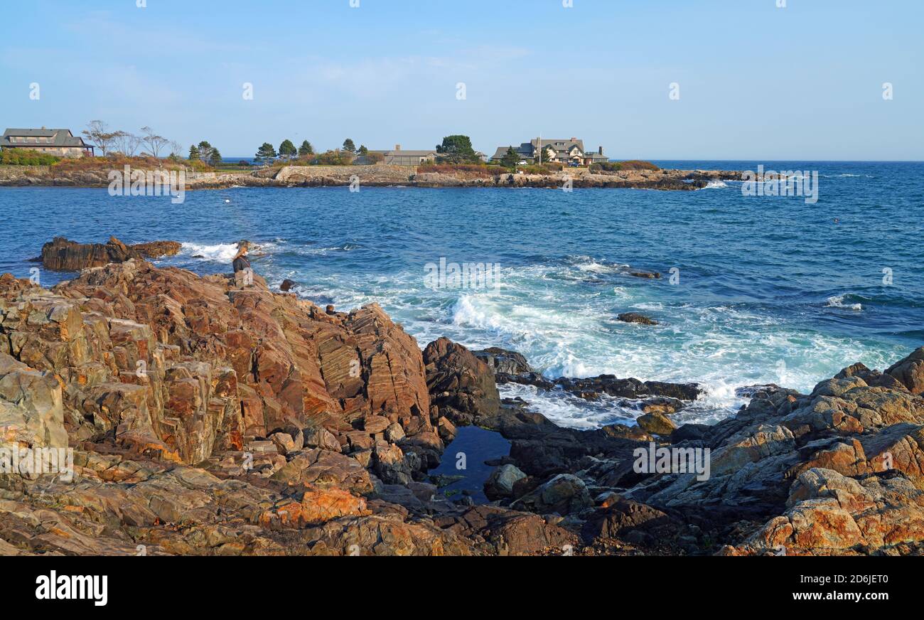 KENNEBUNKPORT, ME -10 OCT 2020- View of the Bush family compound at ...
