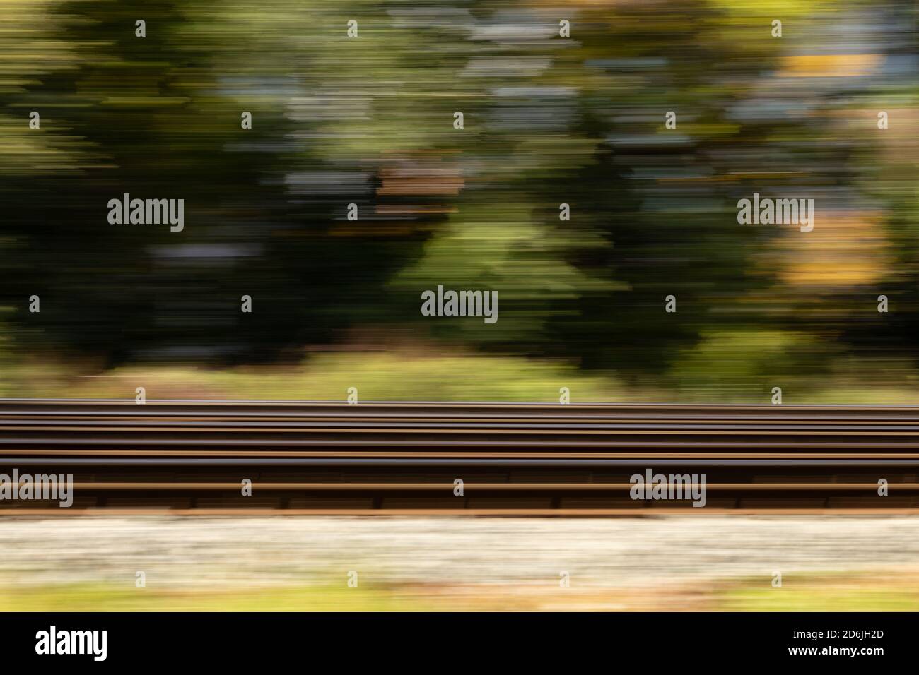 Railroad high dynamic motion blur, abstract blurred background with ...