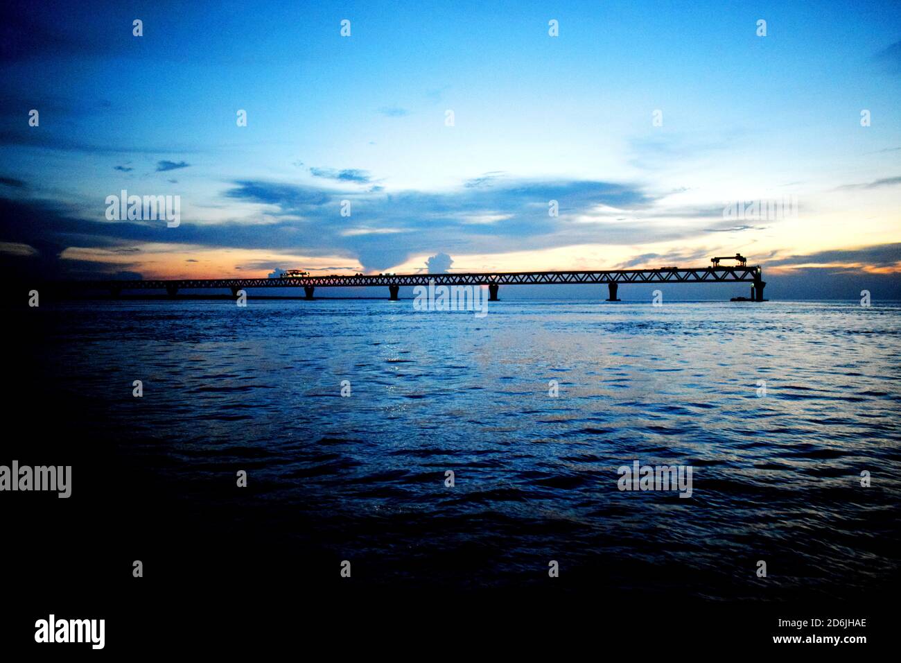 Beautiful Evening in Padma Bridge Under Construction Area, The photo ...