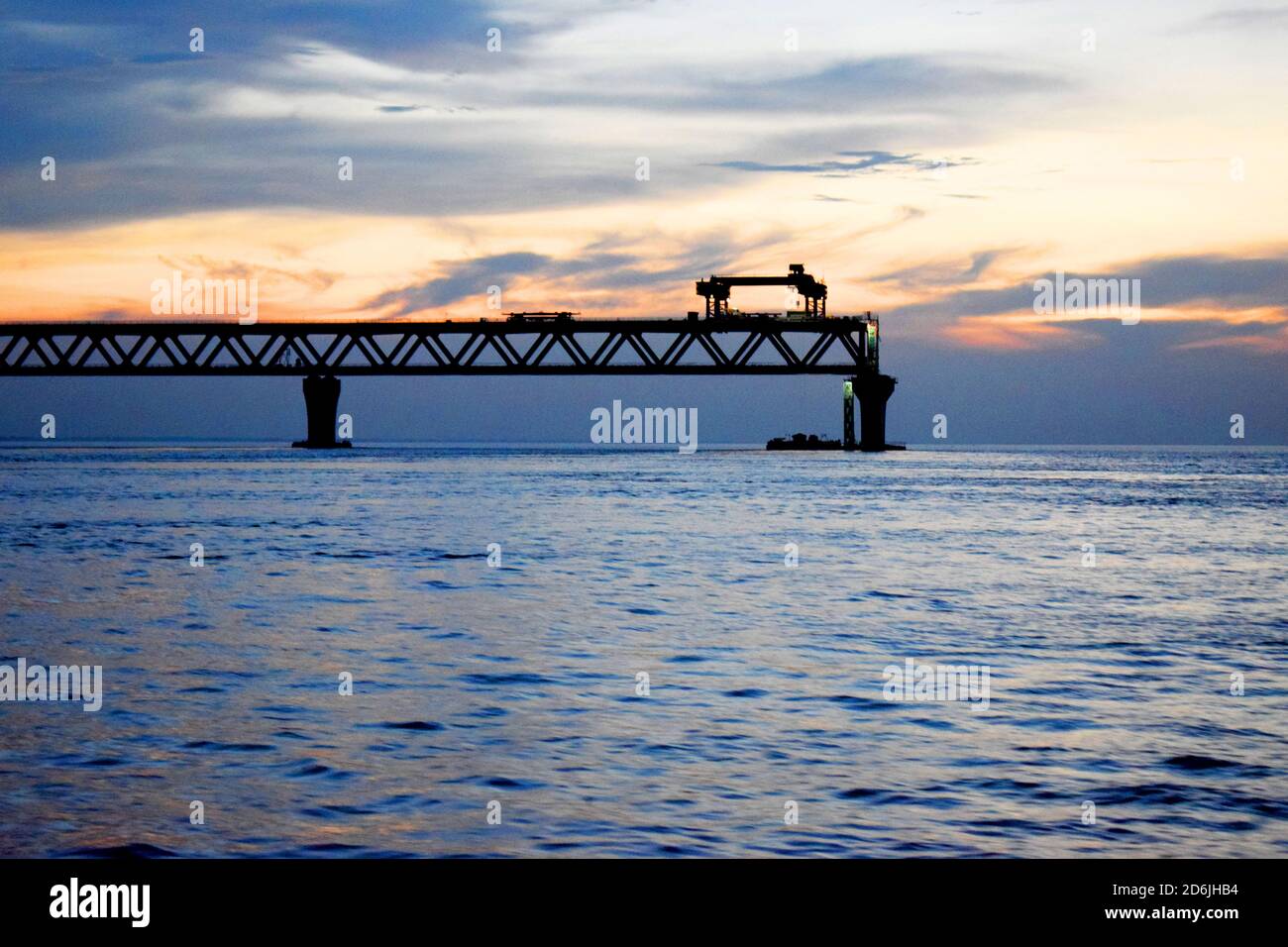 Beautiful Evening in Padma Bridge Under Construction Area, The photo ...