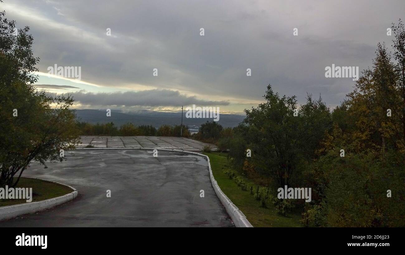 Port Murmansk, beautiful places of the city, Kola Bay, parks and ...
