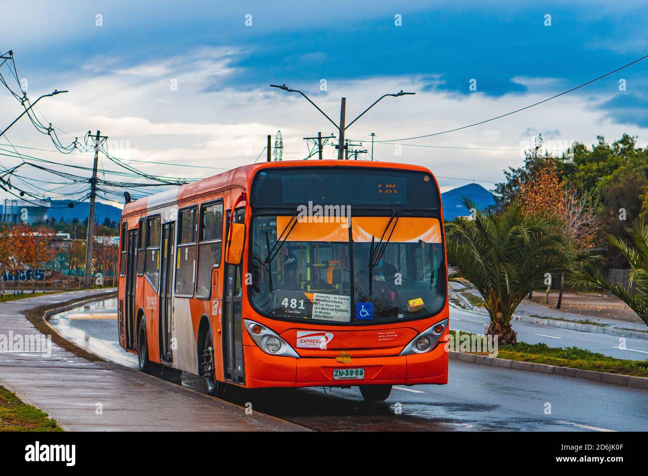 Santiago, Chile - June 2020: A Transantiago / Red Movilidad bus in ...